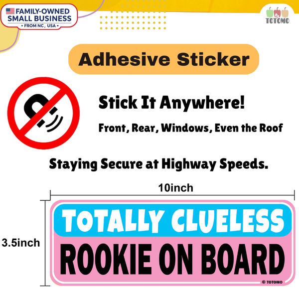 Non-Magnetic Student Driver Sticker for Car (3 Sticker Set) – TOTOMO.US